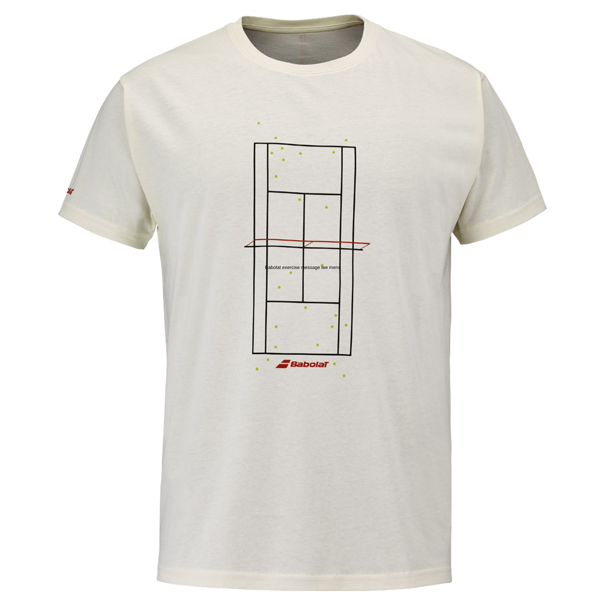 Babolat Exercise Message Tee Men's Cannoli Cream - All Things Tennis ltd