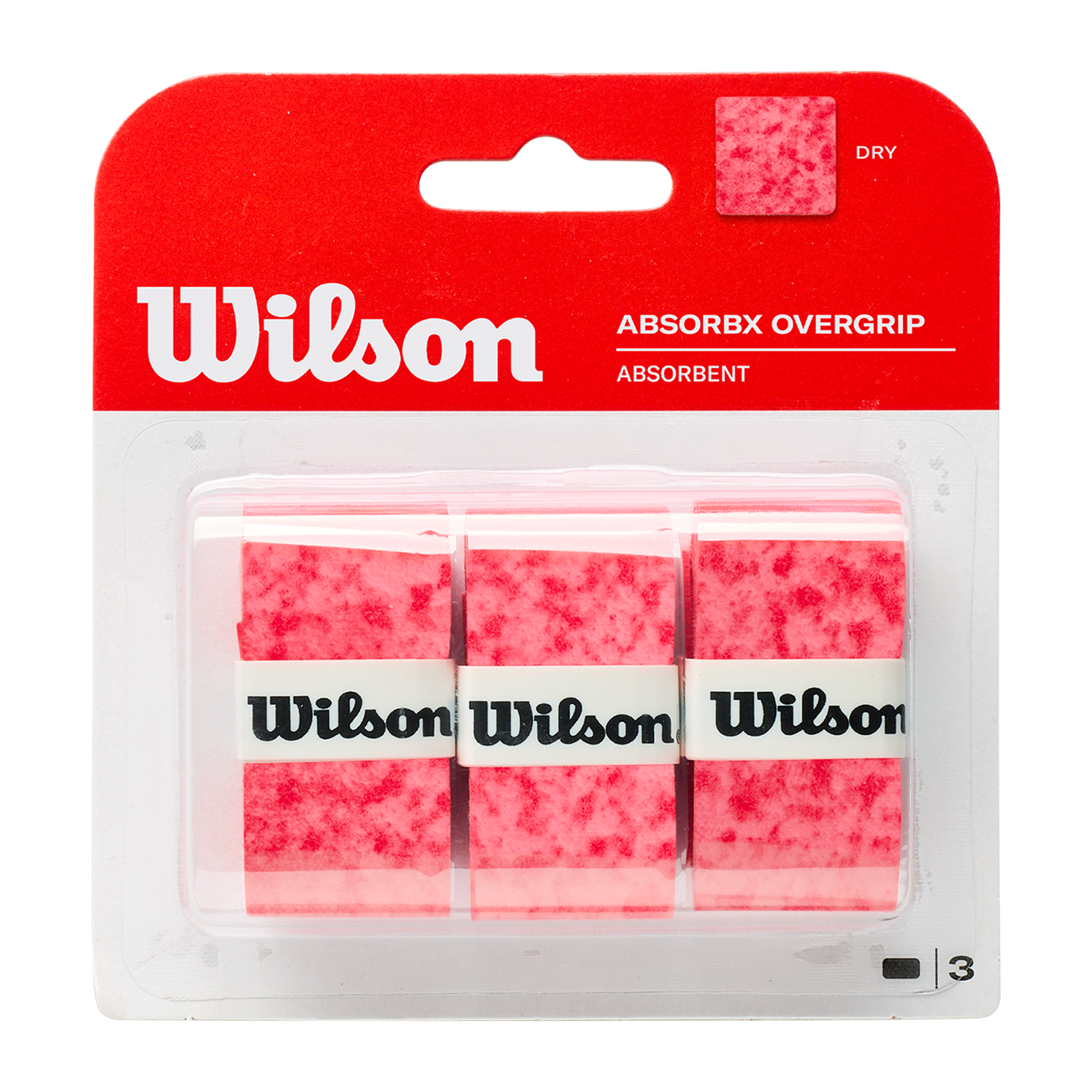 Wilson Absorbx Overgrip Red (3 Pack) - All Things Tennis ltd